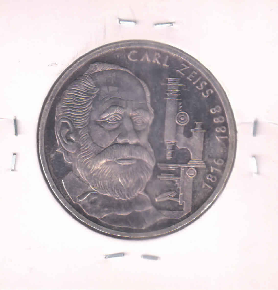 Germany, Federal Republic - 10 Deutsche Mark Carl Zeiss 1988 silver ...