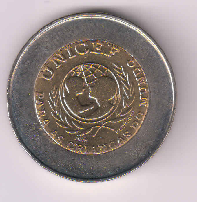 Portuguese - UNICEF 100 escudos 1999 unc bimetal coin xxx - KB Coins ...