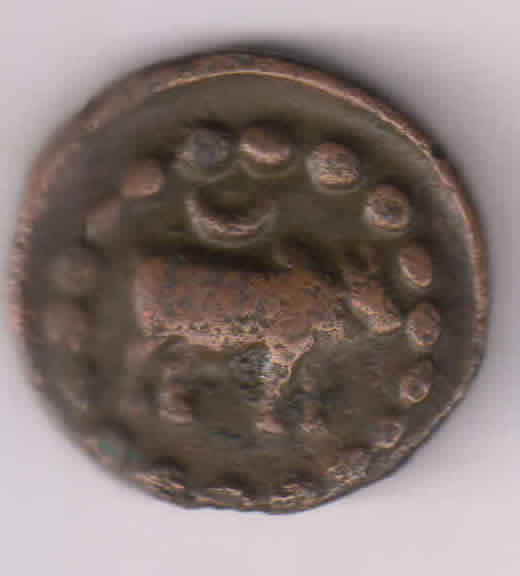 Licchavi Kingdom - Narendradeva 640 - 80 ad unit copper coin L1 - KB ...