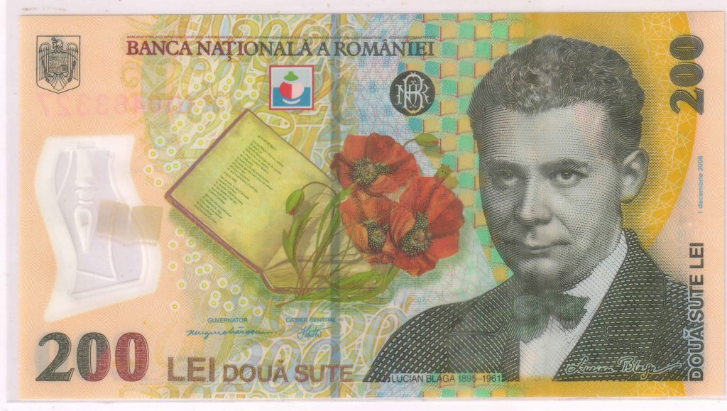 Romania 200 lei 2006 unc polymer currency note - KB Coins & Currencies