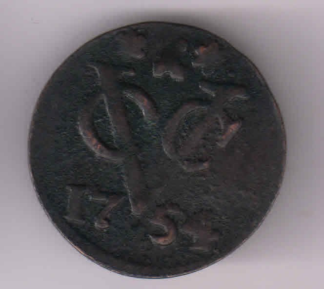 Zeeland - 1 duit 1754 copper coin - KB Coins & Currencies