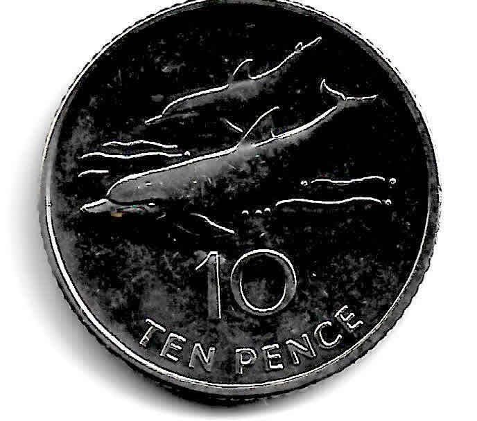 St. Helena Ascension Island 10 cents 1922 unc coin - KB Coins & Currencies