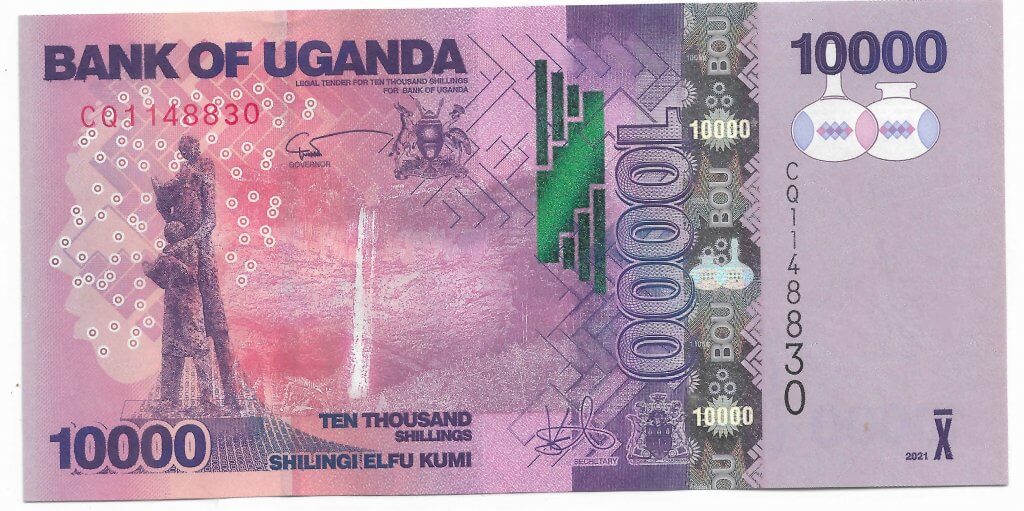 Uganda - 10000 shillings 2021 unc currency note - KB Coins & Currencies