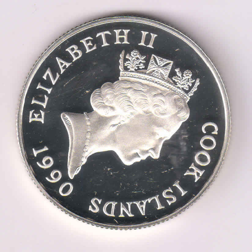 Cook Island - 10 dollars 1990 silver proof coin - KB Coins & Currencies