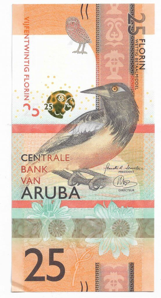 Aruba - 25 florin 2019 unc currency note - KB Coins & Currencies