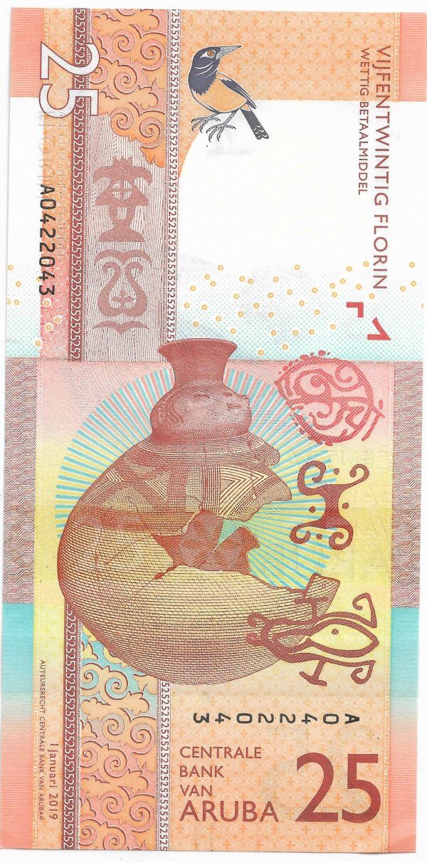 Aruba - 25 florin 2019 unc currency note - KB Coins & Currencies