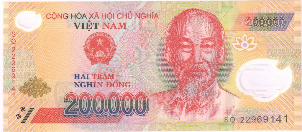 Vietnam 200000 dong unc polymer currency note - KB Coins & Currencies