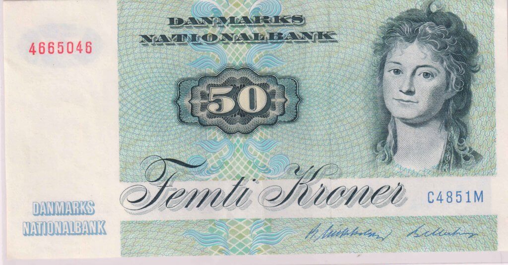 Denmark - 50 kroner 1972 XF currency note - KB Coins & Currencies