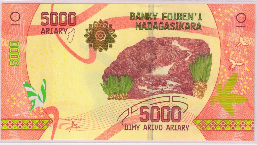 Madagasikara ( Madagascar )5000 Ariary 2017 unc Currency note - KB ...