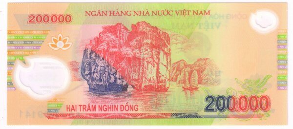 Vietnam 200000 dong unc polymer currency note - KB Coins & Currencies