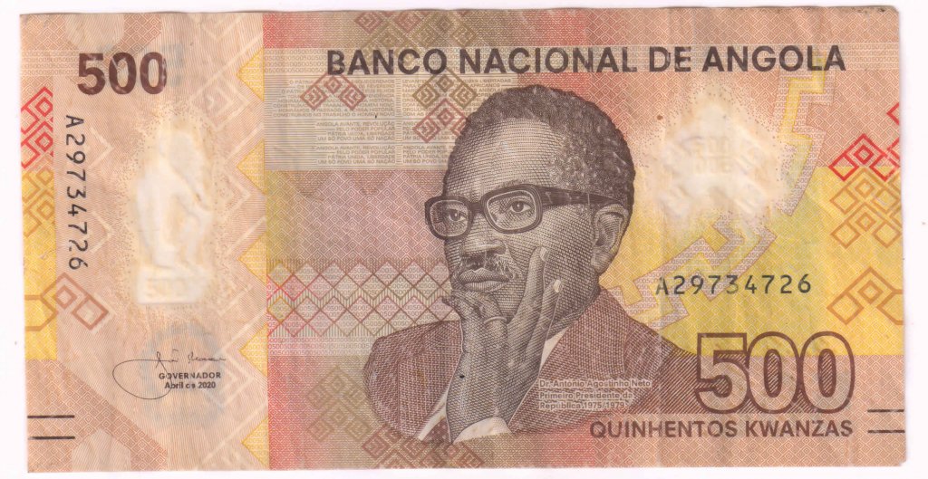 Angola 500 kwanzas 2020 vf polymer currency note - KB Coins & Currencies