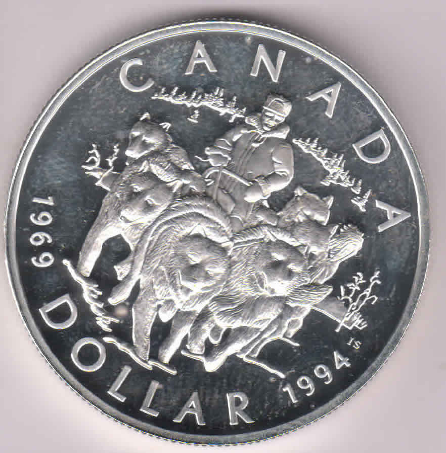 Canada - 1 Dollar - Elizabeth II RCMP Northern Dog Team Patrol xf ...