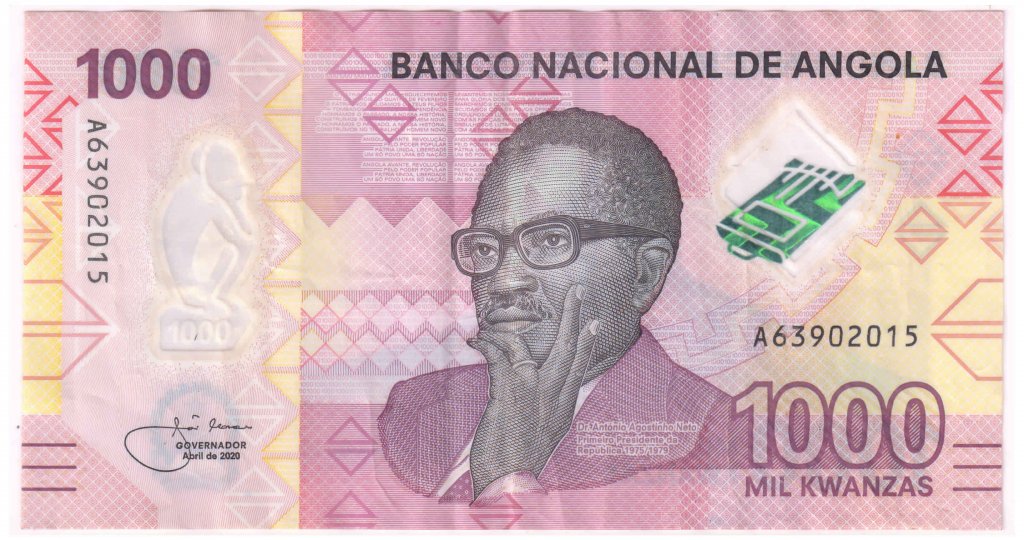 Angola 1000 kwanzas 2020 vf polymer currency note - KB Coins & Currencies