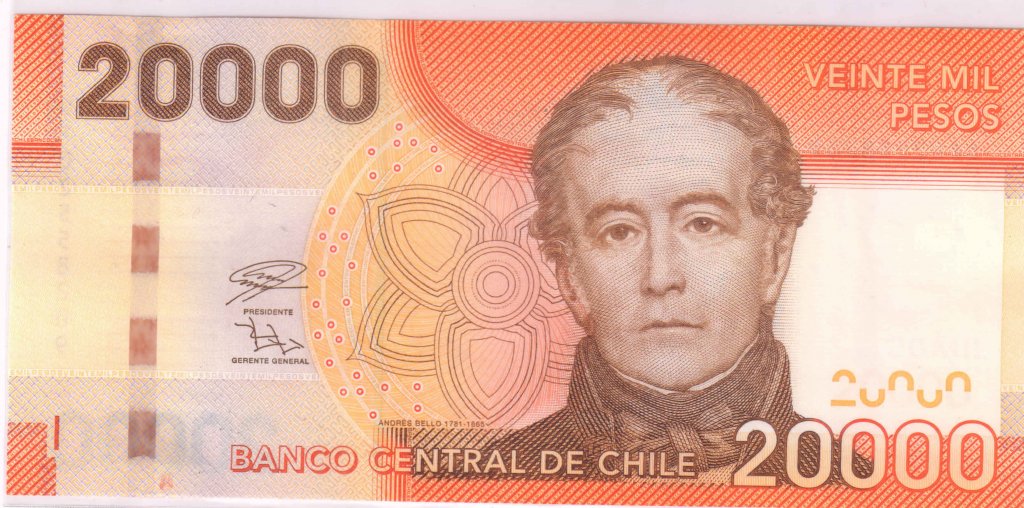 Chile 20000 pesos 2021 unc currency note - KB Coins & Currencies
