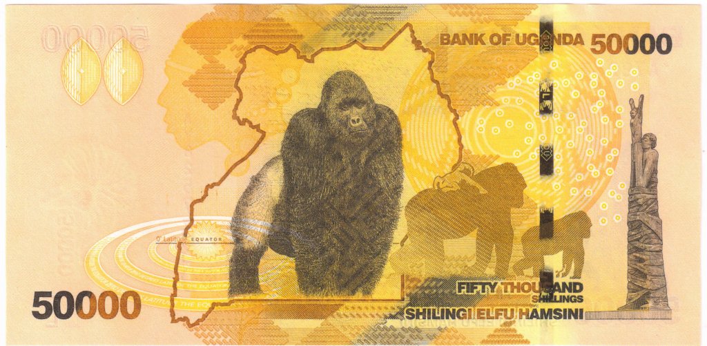 Uganda -50000 shillings 2021 unc currency note - KB Coins & Currencies