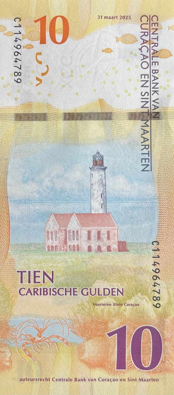 Curaçao and Sint Maarten (Dutch Caribbean) 10 Gulden 2025 unc currency ...