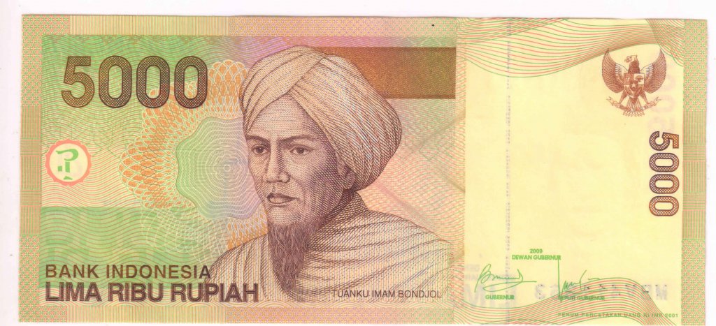 Indonesia – 5000 rupia 2009 unc currency note - KB Coins & Currencies