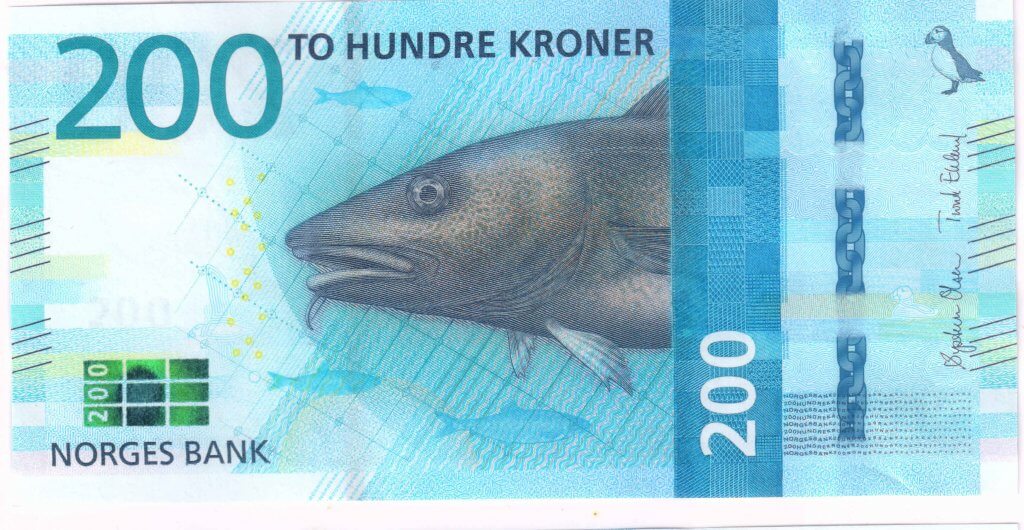 Norway 200 kroner 2016 - 22 unc currency note - KB Coins & Currencies