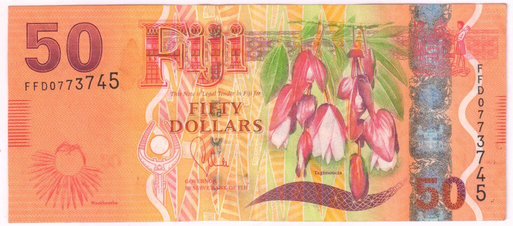 Fiji Island - 50 dollars 2013 Vf+ currency note - KB Coins & Currencies