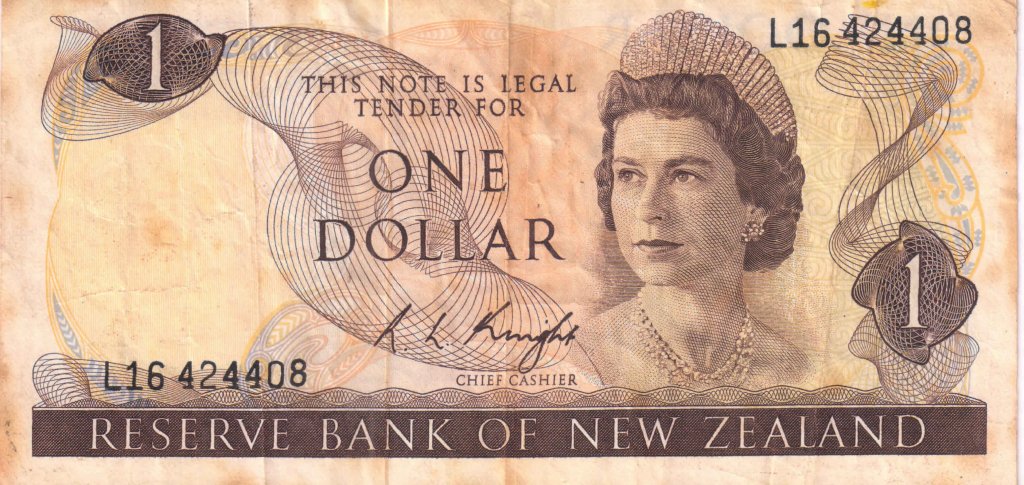 New Zealand - 1 dollar 1967 - 81 Vf currency note - KB Coins & Currencies