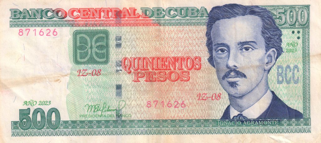 Cuba - 500 pesos 2023 vf currency note - KB Coins & Currencies