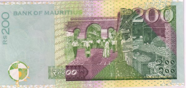 Mauritius 200 rupees 2023 vf currency note - KB Coins & Currencies