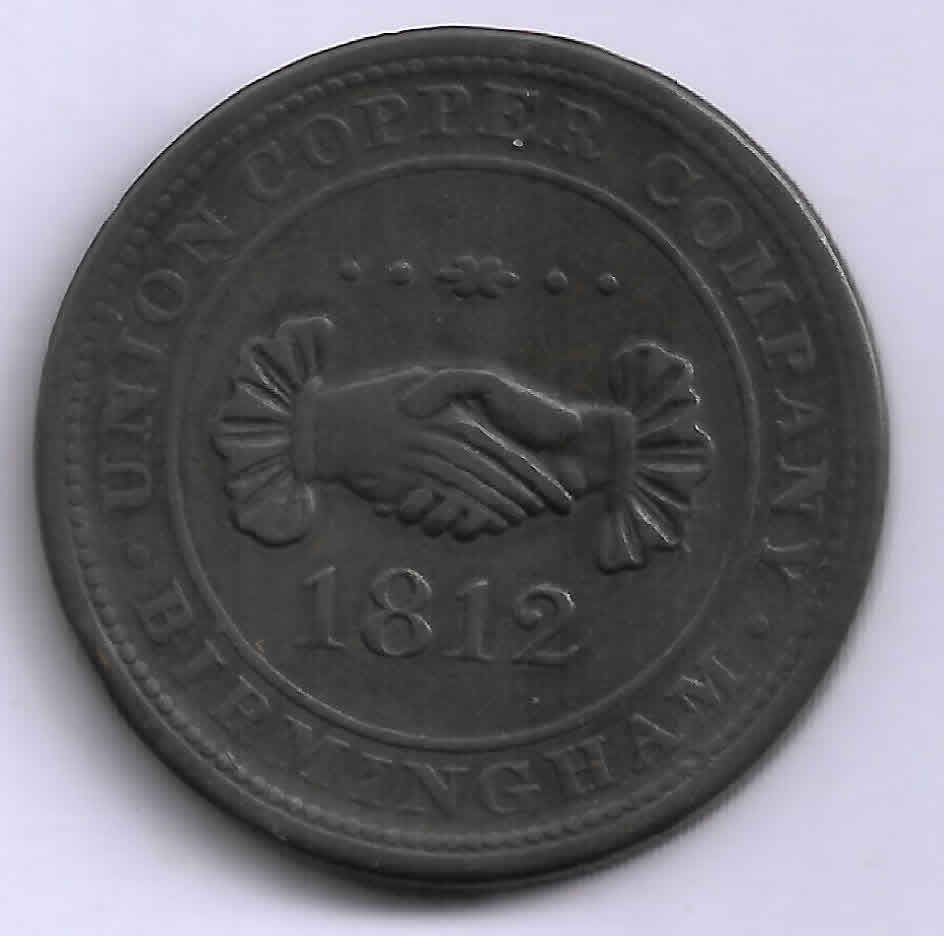 Birmingham - 1 Penny 1812 Union Copper Company token coin - KB Coins ...