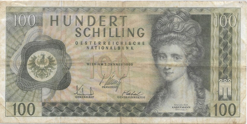 Austria - 100 Schilling 1969 1st issue vf currency note - KB Coins ...