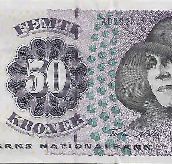 Denmark 50 kroner 1999 – 2002 vf currency note - KB Coins & Currencies