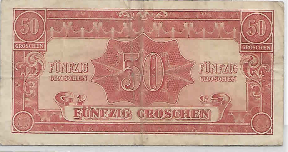 Ausria allied military 10 grochen vf currency note - KB Coins & Currencies