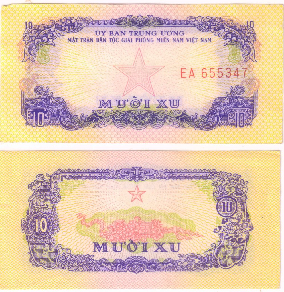 South Vietnam - 10 Xu 1966 xf currency note - KB Coins & Currencies