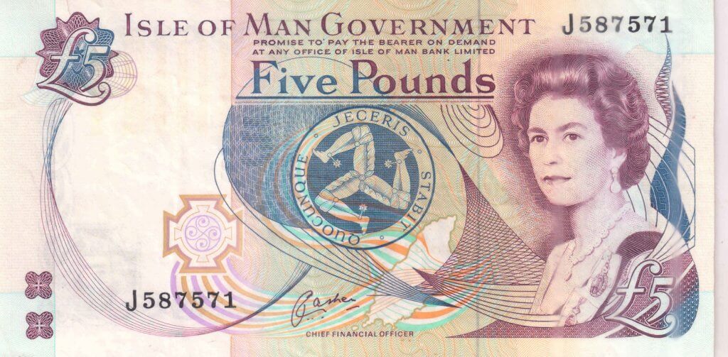 Isle of Man- 5 pound 2015 unc currency note - KB Coins & Currencies