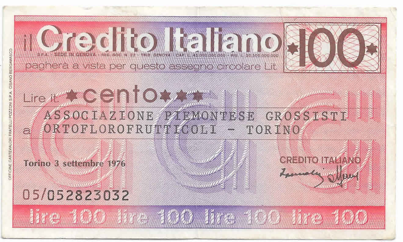Italy / Padova province treasury 100 lire vf currency note - KB Coins ...